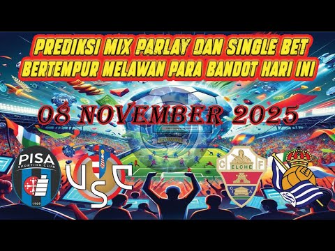PREDIKSI MIX PARLAY | SINGEL BET | 08 NOVEMBER 2025 | BOOM HANDICAP ...