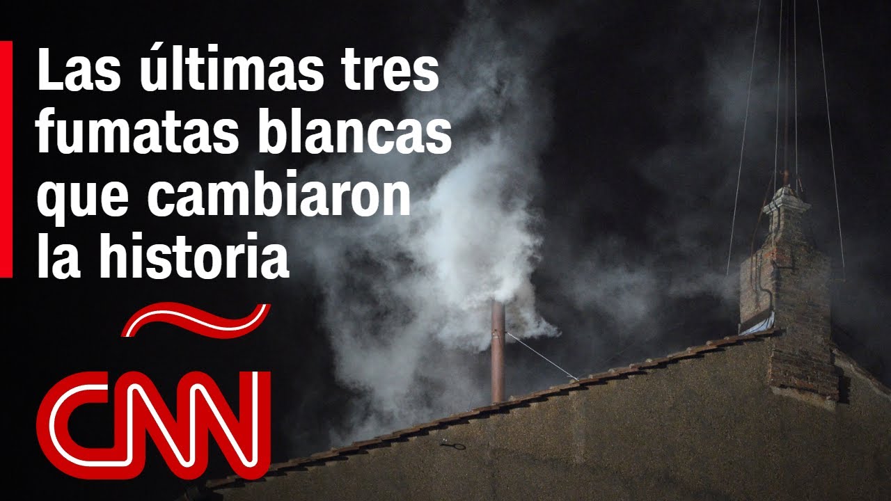 Así fue el momento de la fumata blanca en la elección de los últimos 3 ...