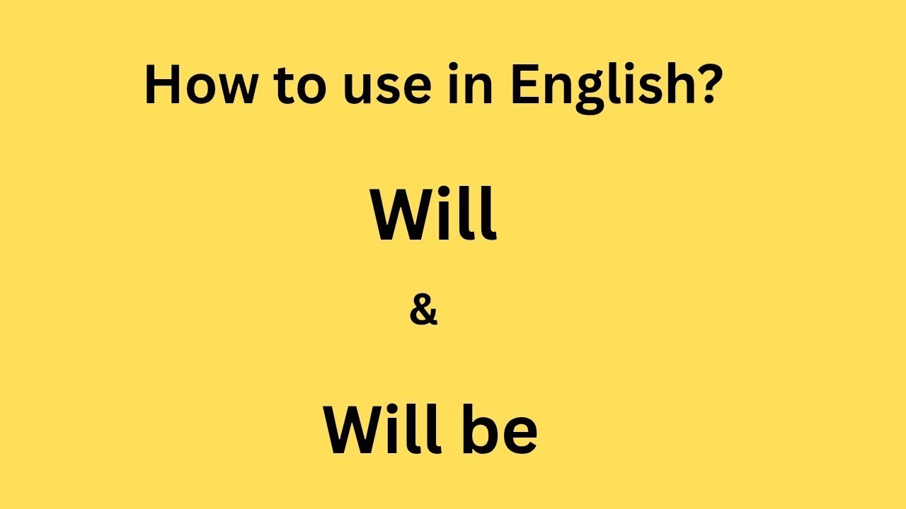 Will be/ grammar rules in English/spoken English in Tamil - YouTube