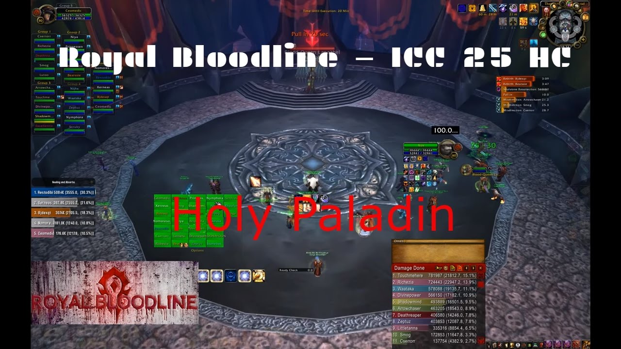 World Of Warcraft | Bloodlust alo? - ICC 25 HC - FULL RUN (Holy Paladin ...