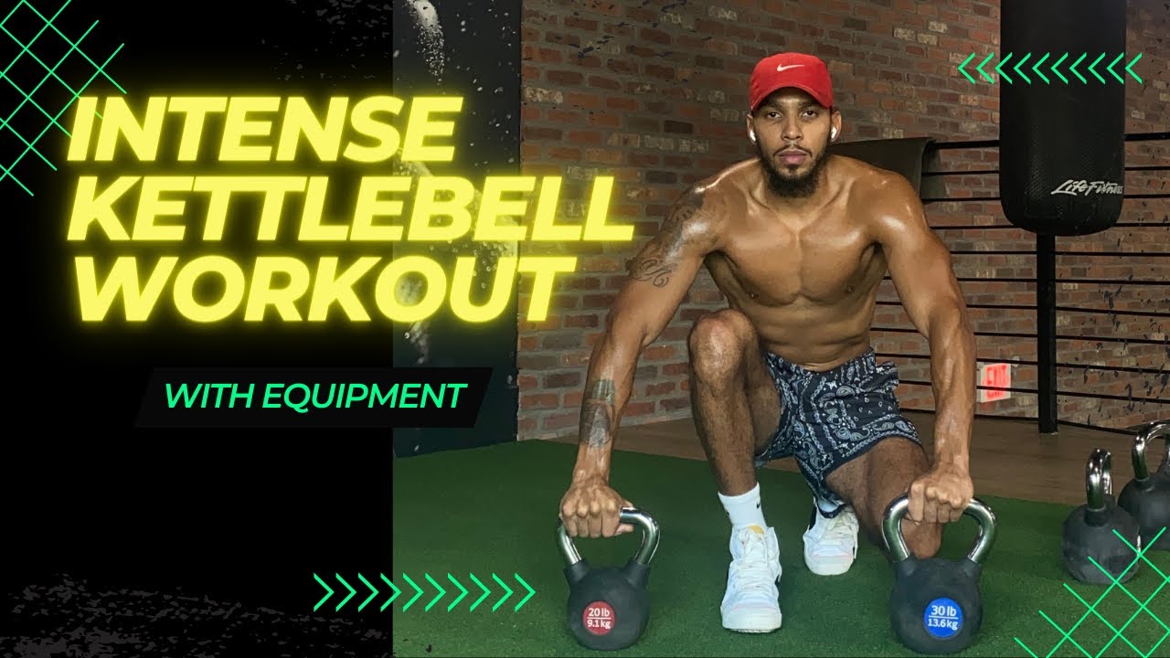 Intense Kettlebell Workout 12 Minutes With Equipment Youtube