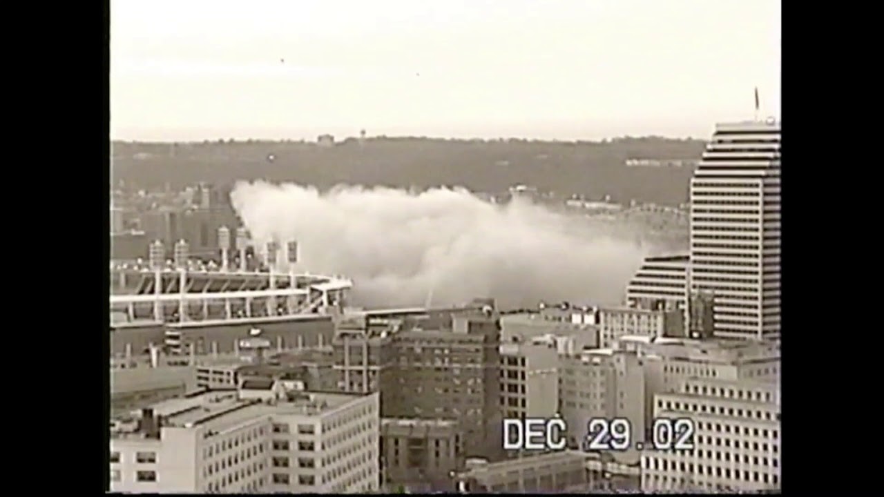 Riverfront Stadium/Cinergy Field Implosion From Mt. Adams - YouTube