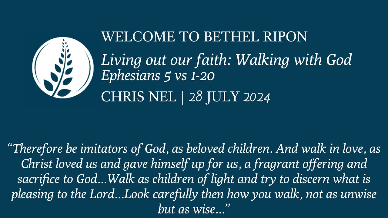 Living our faith: Walking with God by Chris Nel at Bethel Ripon, North ...