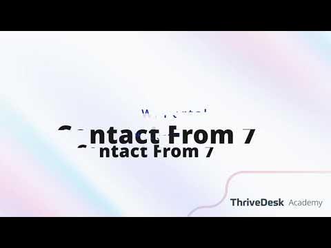 Contact Form 7 - How to create support request form using CF7 - YouTube