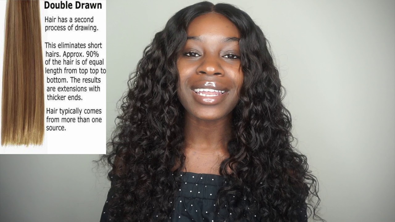 Single drawn vs. double drawn hair - YouTube