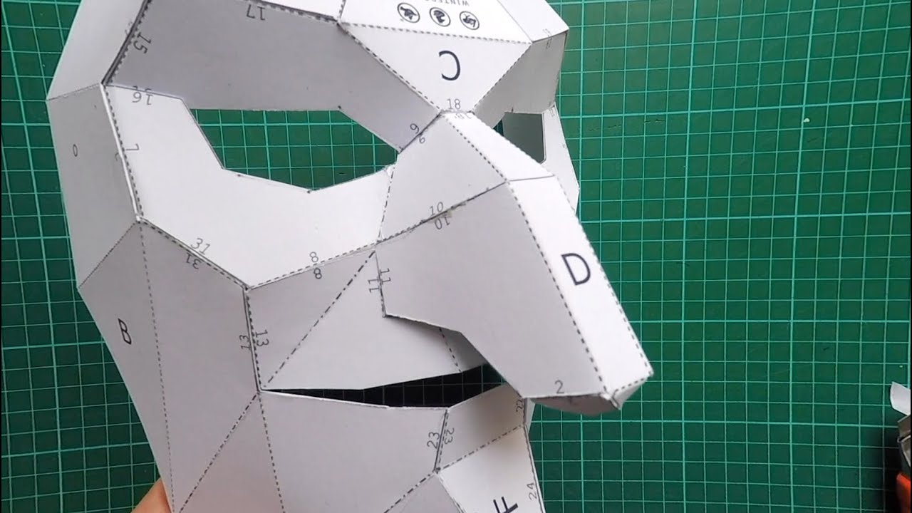How to create a brilliant 3D Witch Mask from card - YouTube