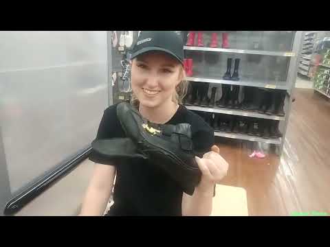 Upcycle Shoes: Sophie shows off her broken fast food work shoes (SOLD)