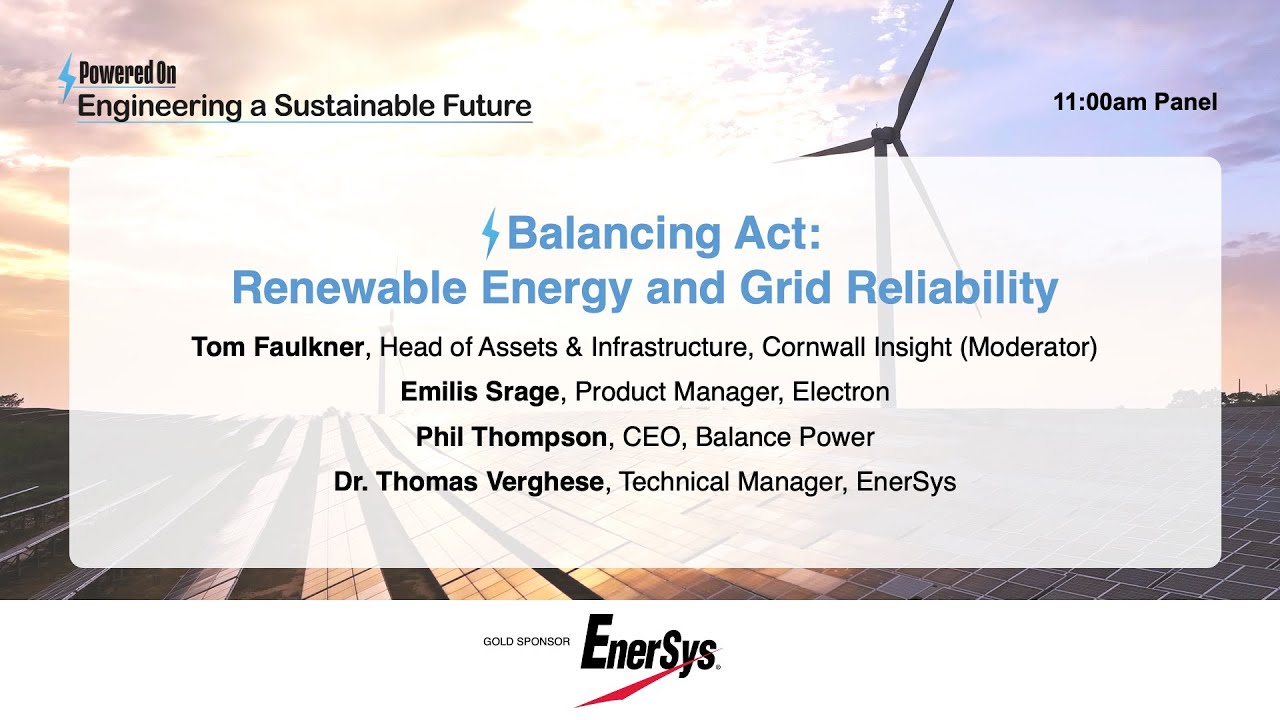 Panel: Balancing Act: Renewable Energy and Grid Reliability - YouTube