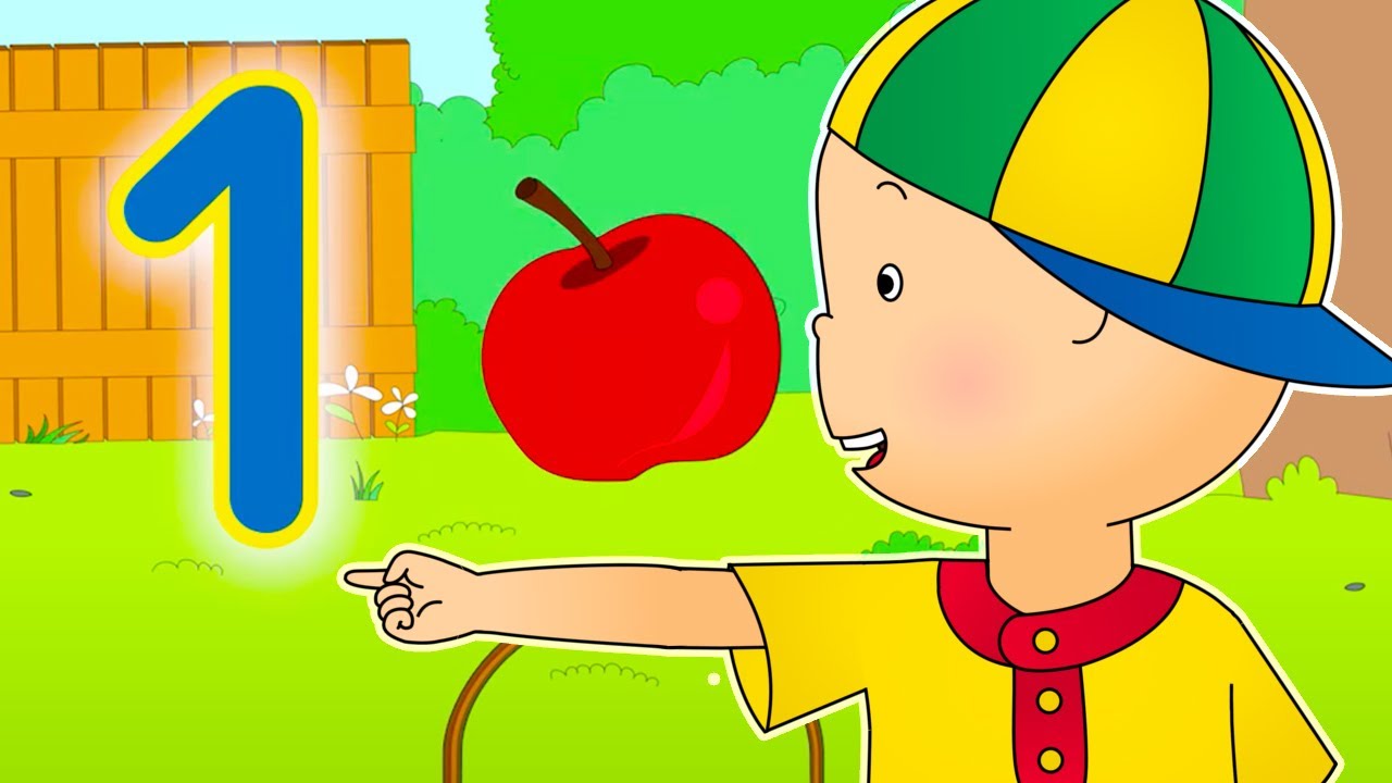 Caillou Counts Apples | Caillou Cartoon - YouTube
