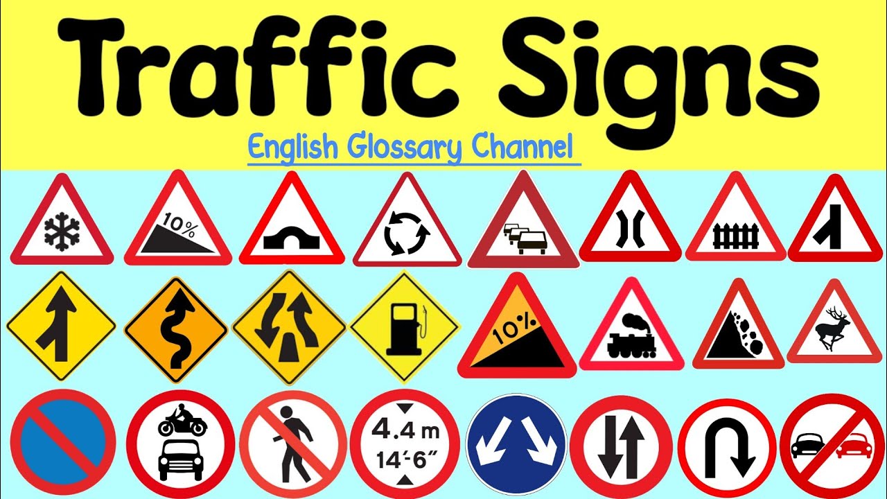 80 Important ROAD SIGNS That You Need To Know When Driving | Traffic ...