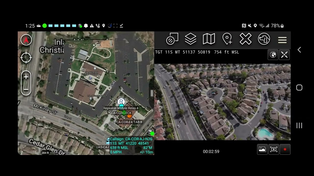 ATAK Drone/CCTV Geospatial Video Overlay - YouTube