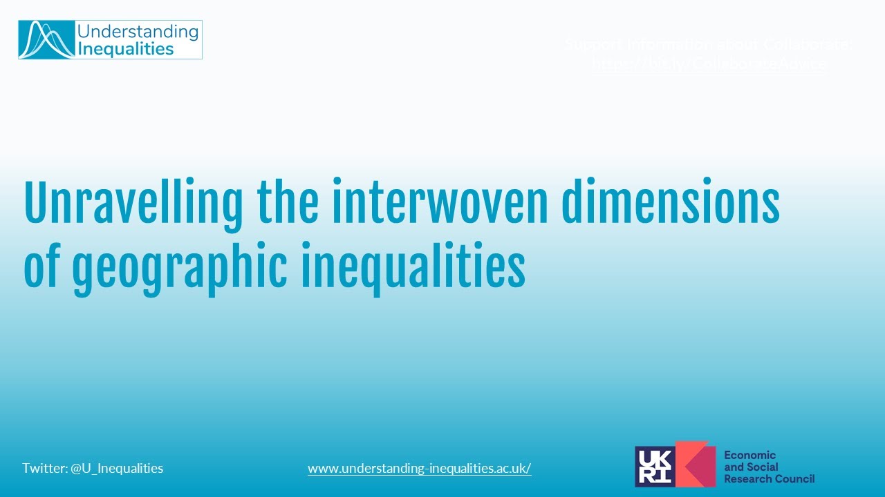 Unravelling the interwoven dimensions of geographic inequalities ...