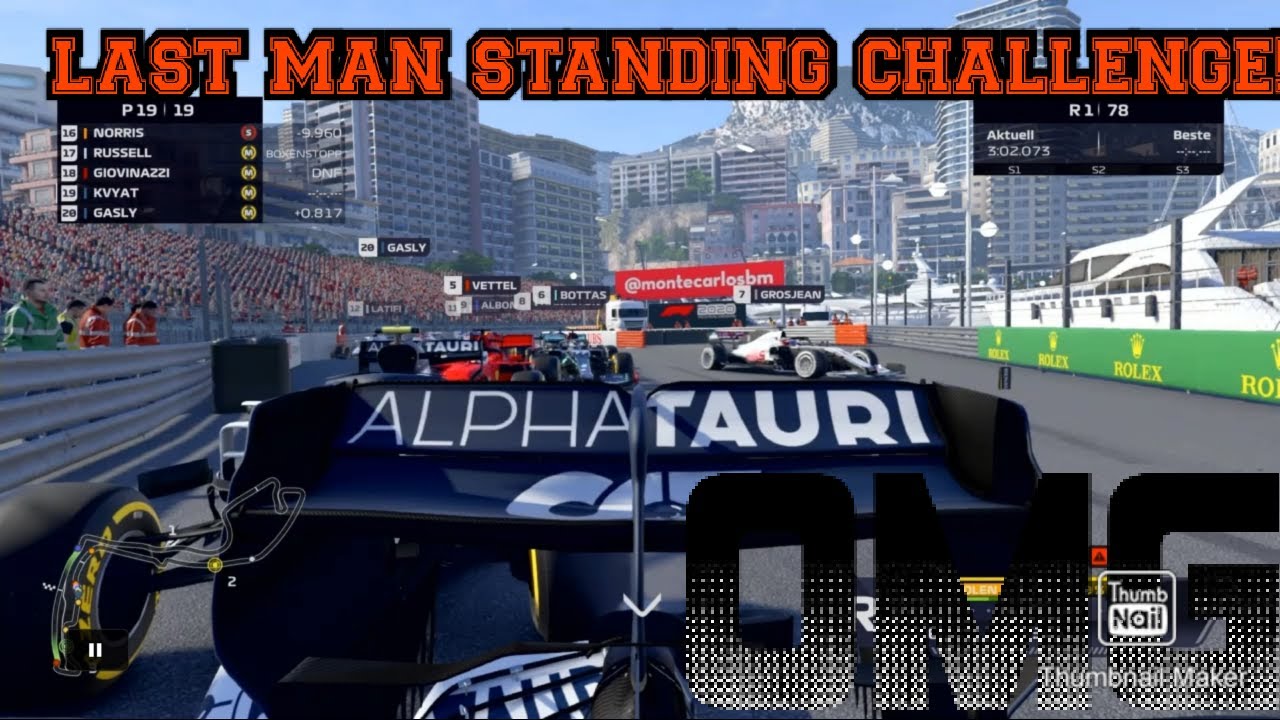 LAST MAN STANDING CHALLENGE (geschafft) ! F1 2020 - YouTube