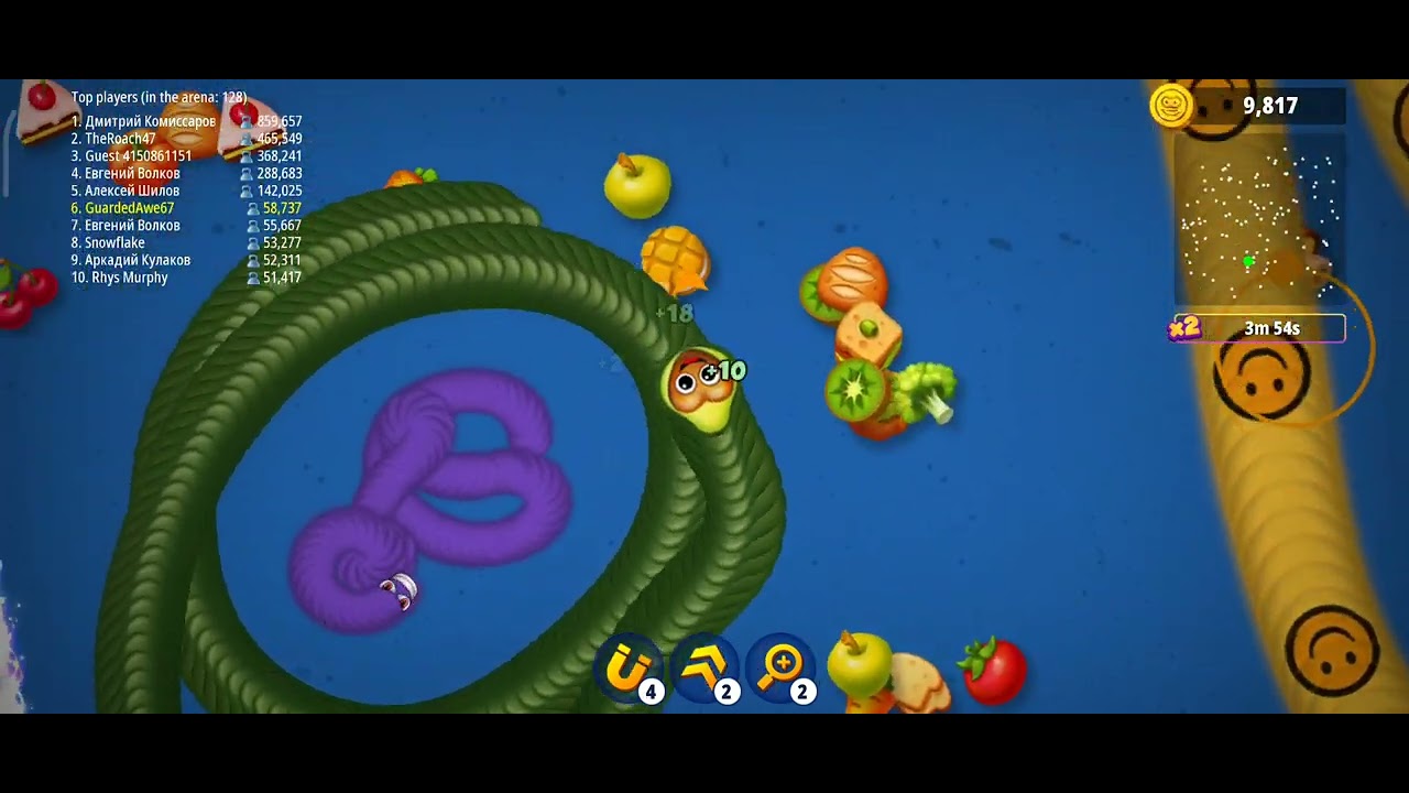 worm zone.snack game.new game - YouTube