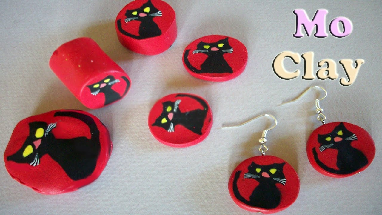 Murrine Fimo / Polymer clay Cat - Tutorial Gatto paste sintetiche - YouTube