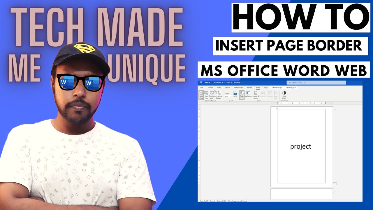 how to insert page border in ms office word web - YouTube