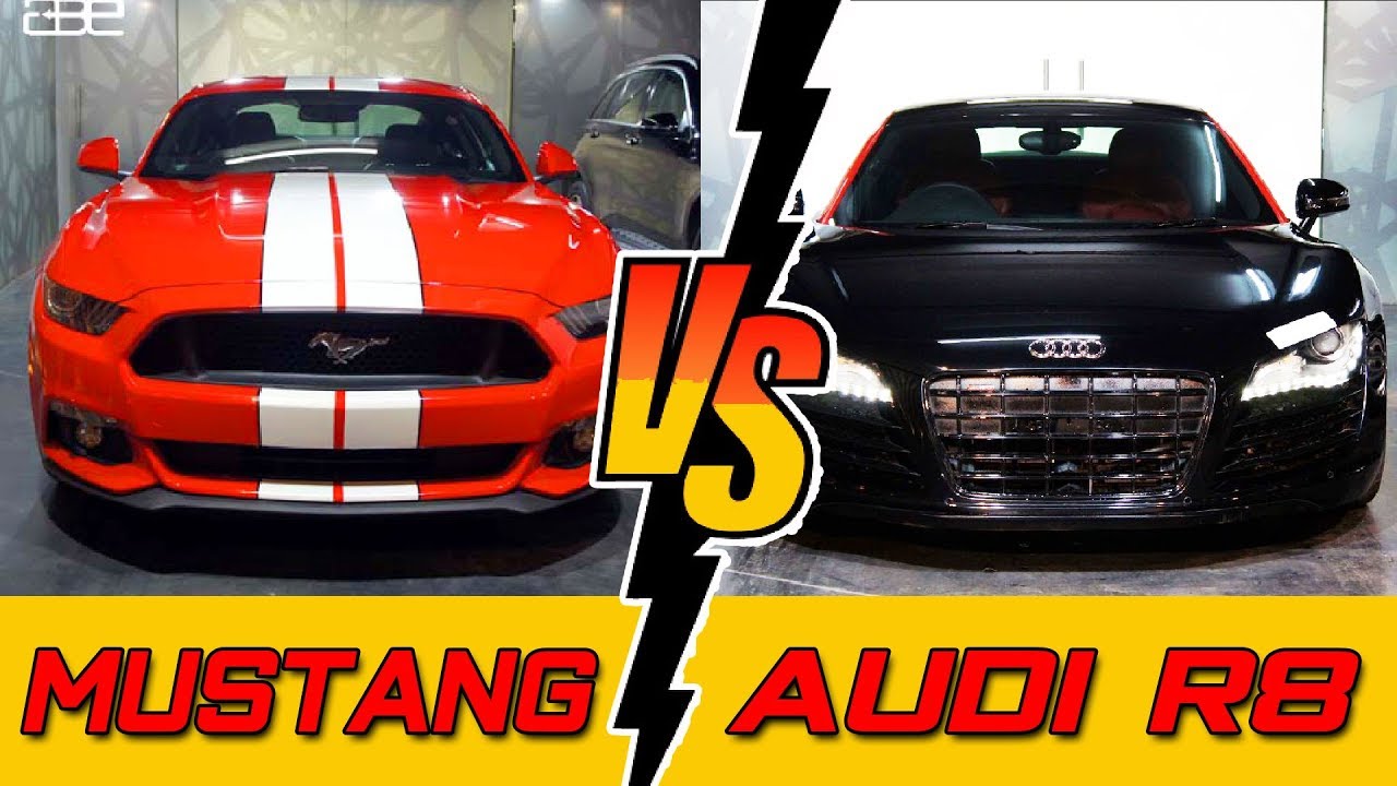 MUSTANG vs AUDI R8 - Comparison WAR 😎 - YouTube
