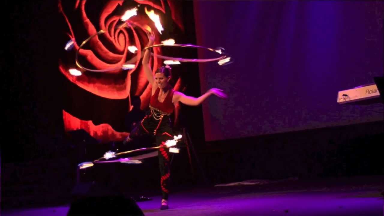 Safire Triple Fire Hooping - Hoop Dance - Fire Dancing - YouTube
