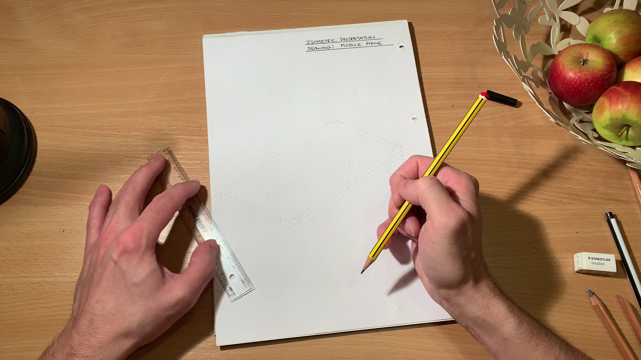 Learn How To: Draw a Mobile Phone in Isometric - YouTube