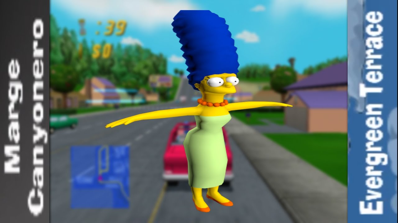 The Simpsons: Road Rage (PS2) - Marge on Evergreen Terrace - YouTube