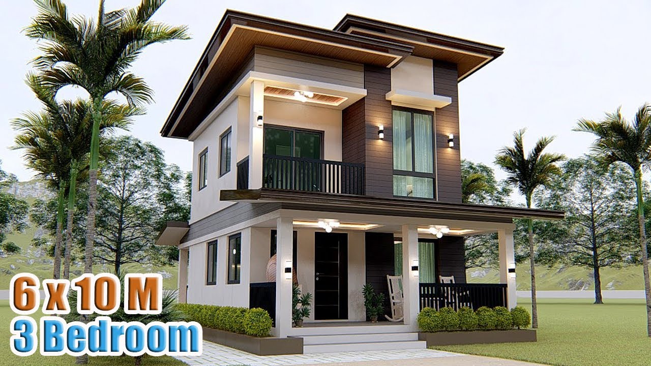 2 STOREY HOUSE DESIGN 6 X 10 Meters With 3 Bedroom YouTube 2 STOREY HOUSE DESIGN 6 X 10 Meters With 3 Bedroom YouTube