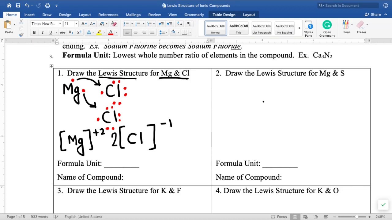 Lewis Structure of Ionic Compounds - YouTube