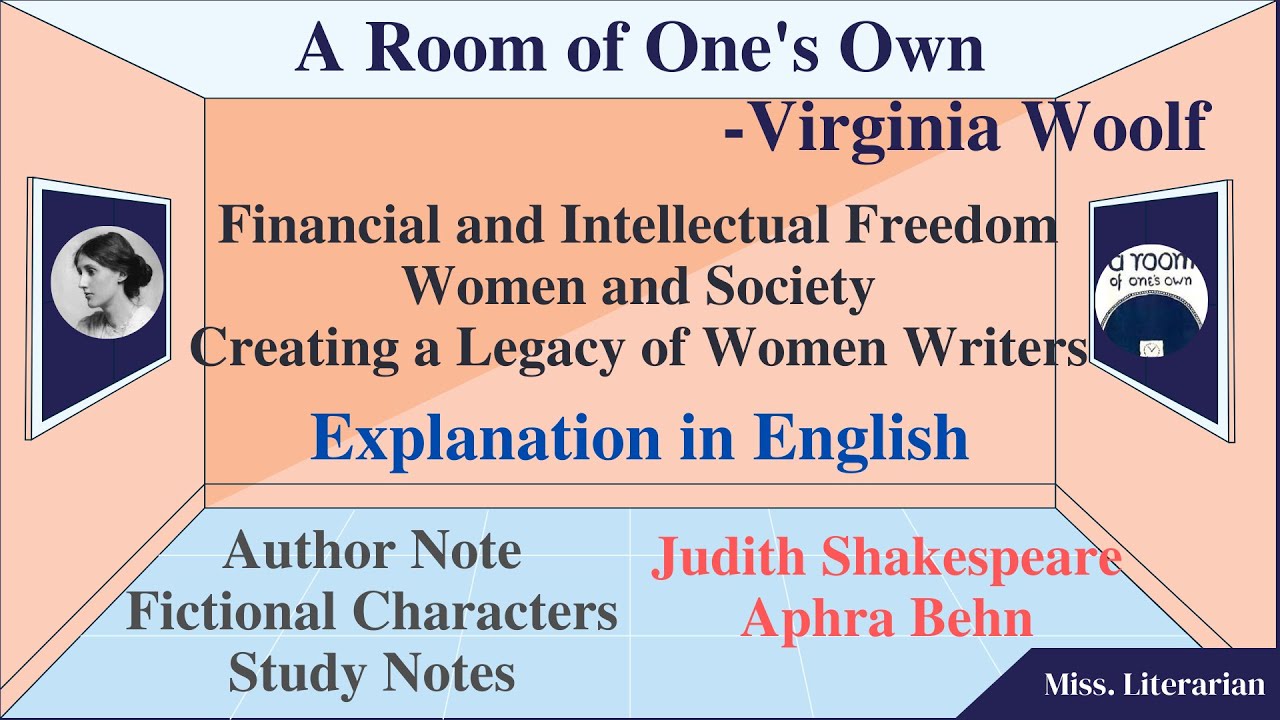 A room of One's own by Virginia Woolf | Essay Summary # ...