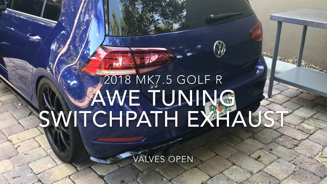 AWE tuning switch-path exhaust Golf R 7.5 - YouTube