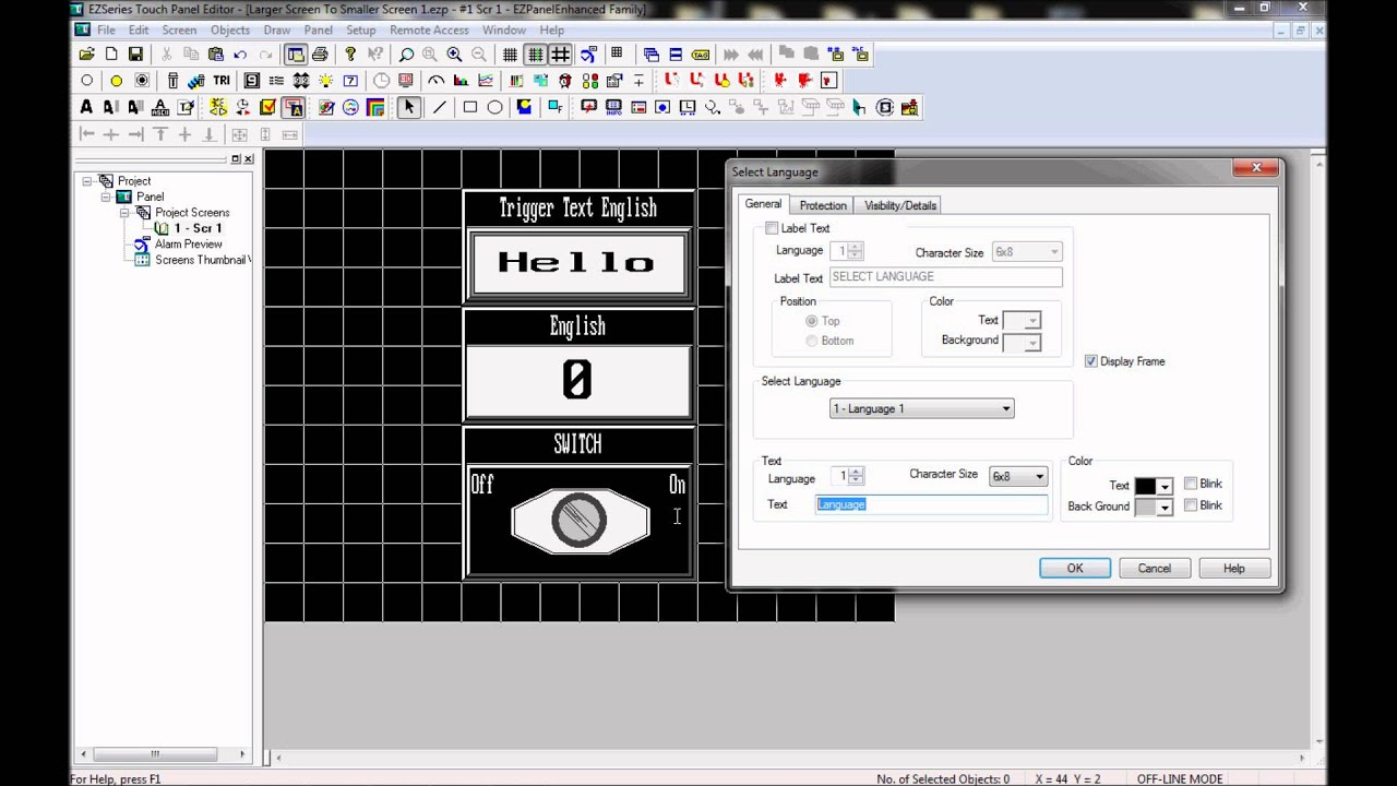EZ Touch HMI Changing Languages - YouTube