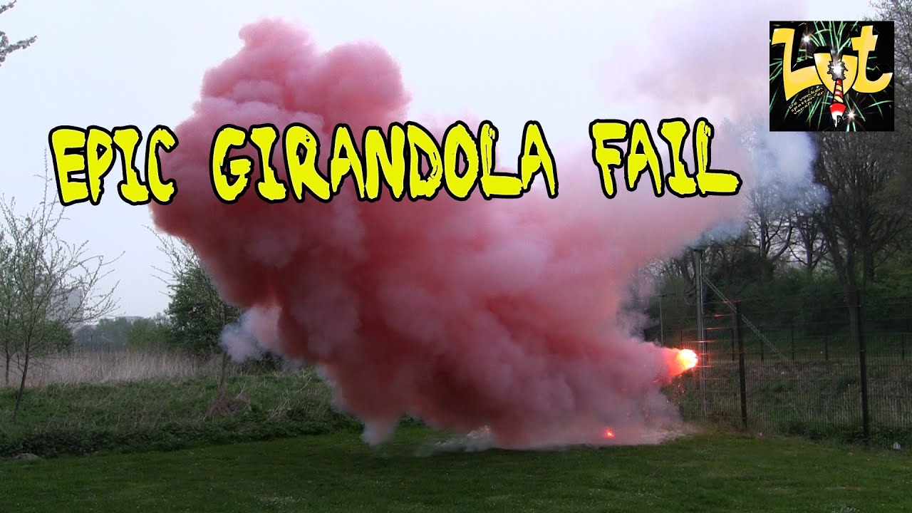 SPECIAL EPIC Red Smoke Girandola Firework (FAIL) - YouTube