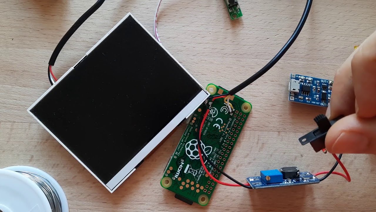 How to power up Raspberry pi zero and lcd screen with 3.7v battery for ...
