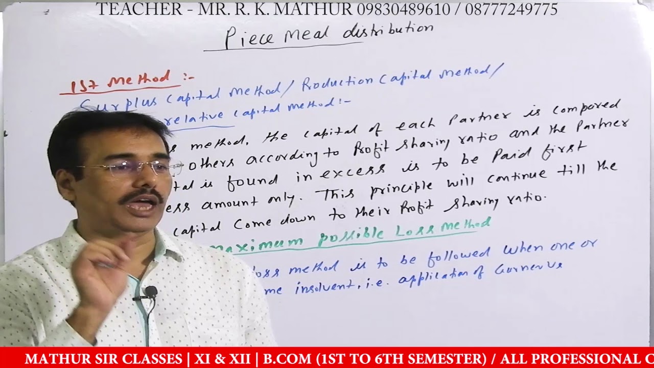 Introduction to Piecemeal distribution and Procedure of Piecemeal ...