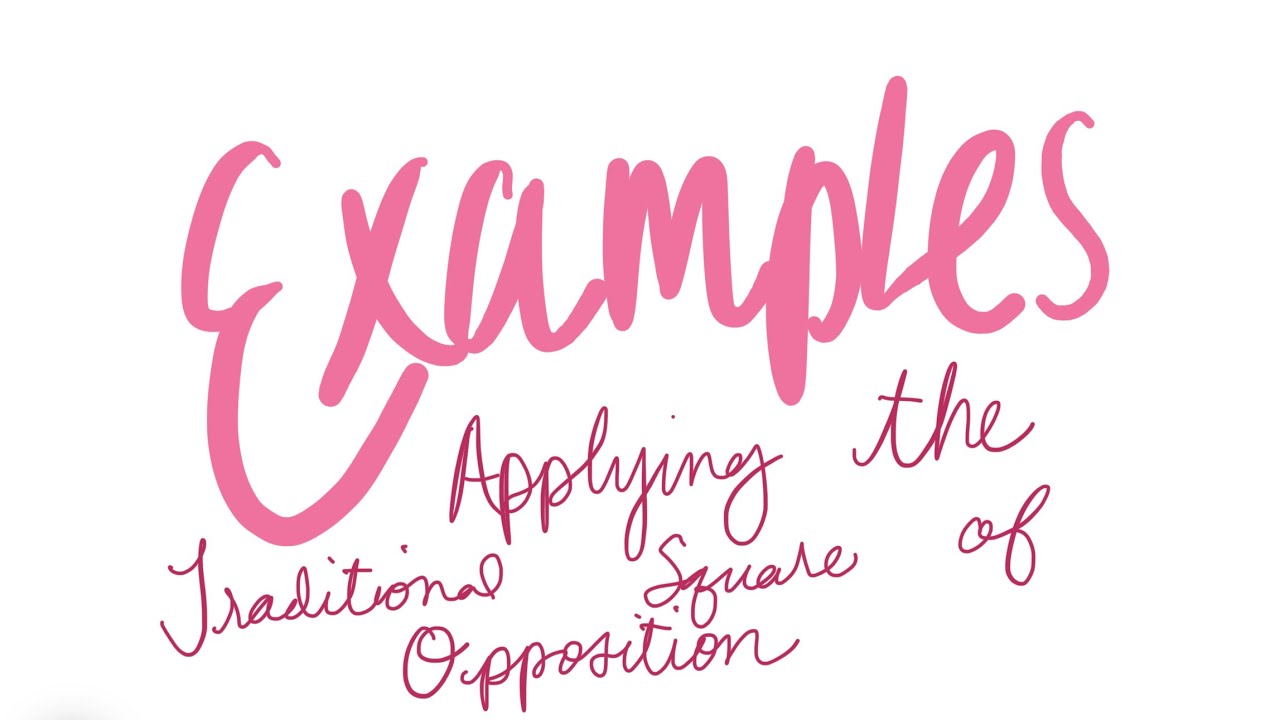 Traditional Square of Opposition: Example Problems - YouTube