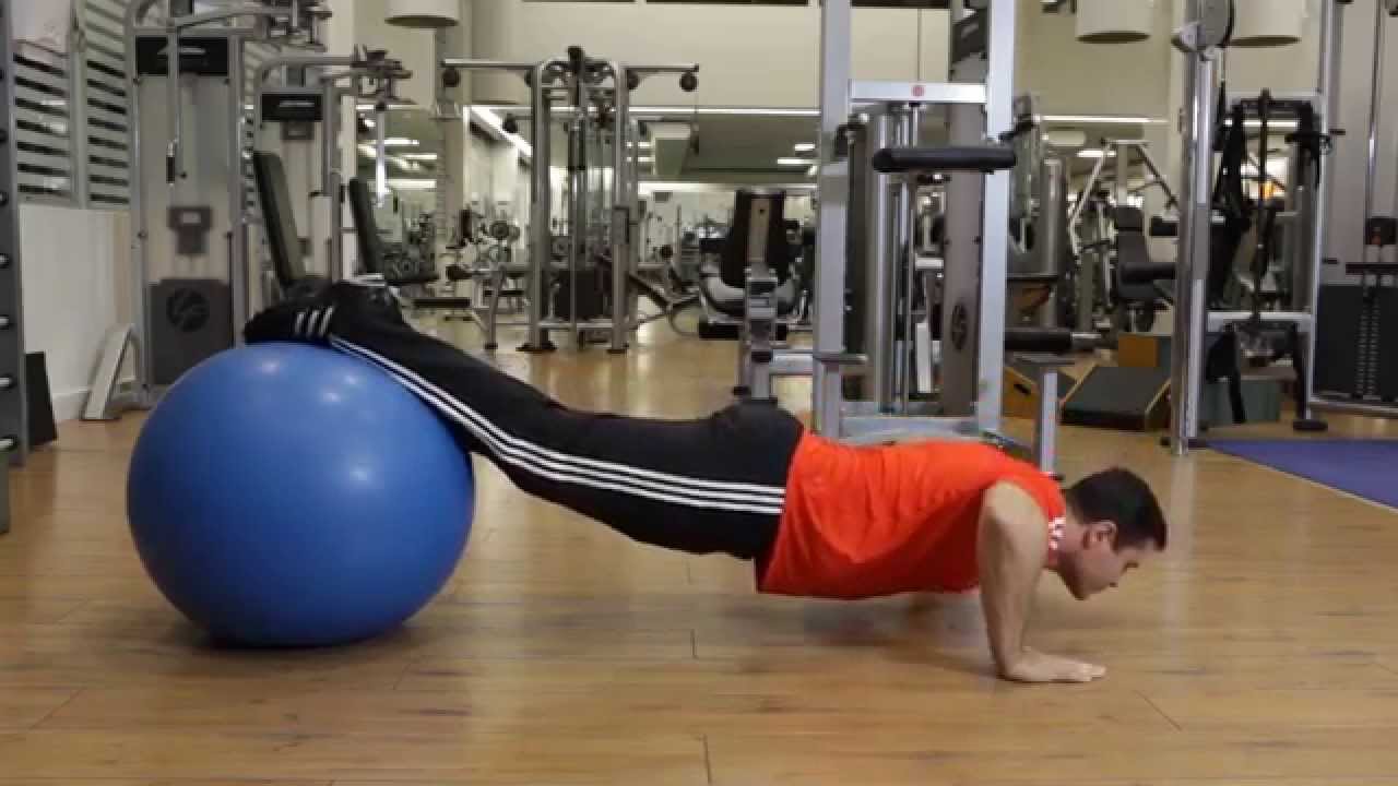 Swiss Ball Pushups - Chest Exercise - YouTube