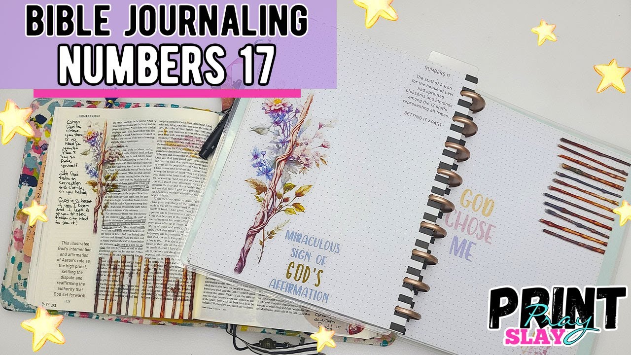 Bible Journaling Numbers 17 - Aaron's Staff Buds - Faith Happy Planner ...