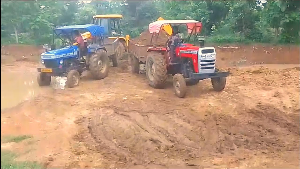 tractor loding jcb with tractor #jcb - YouTube