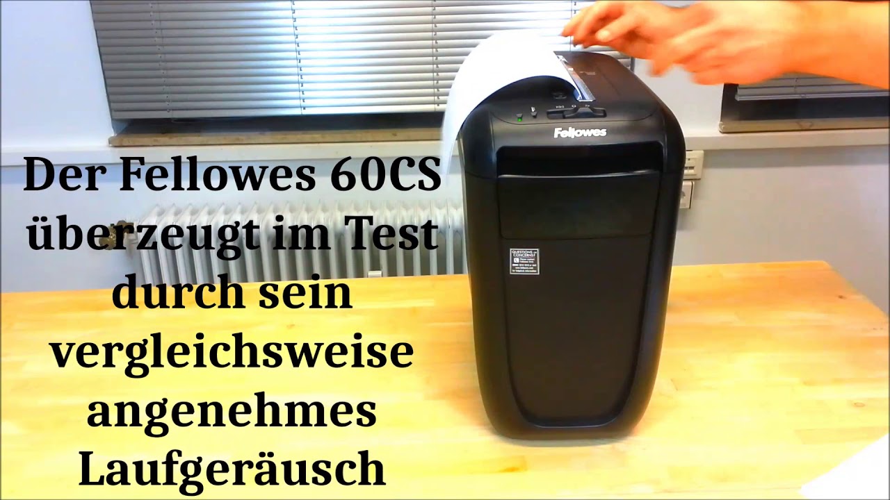 Aktenvernichter Test Fellowes 60Cs - YouTube