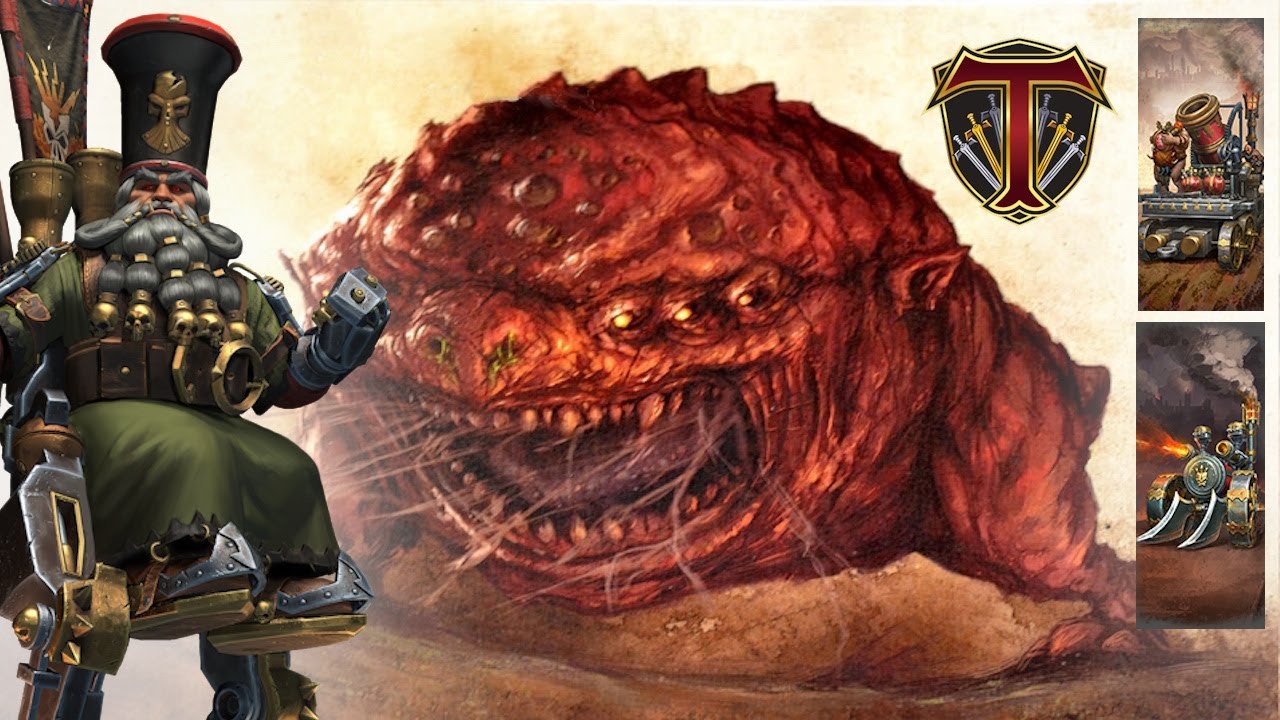 Collosal Squigs & DREADQUAKE Train | Chaos Dwarfs vs Greenskins - Total ...