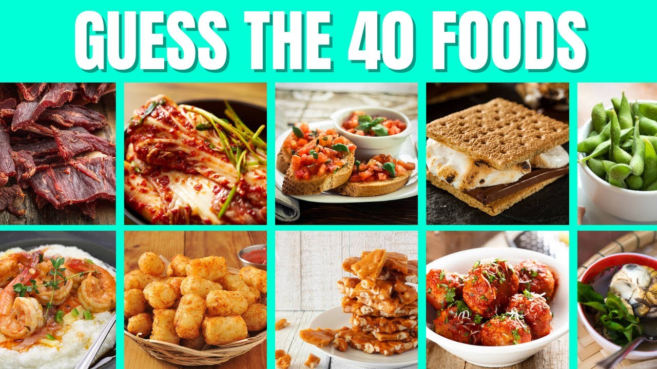 Guess the Foods Quiz | 40 Popular Foods Quiz - YouTube