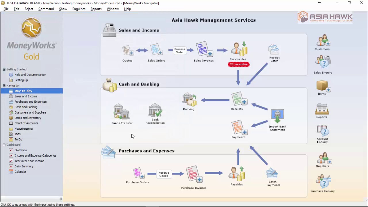 Moneyworks - Import Data From Excel - YouTube