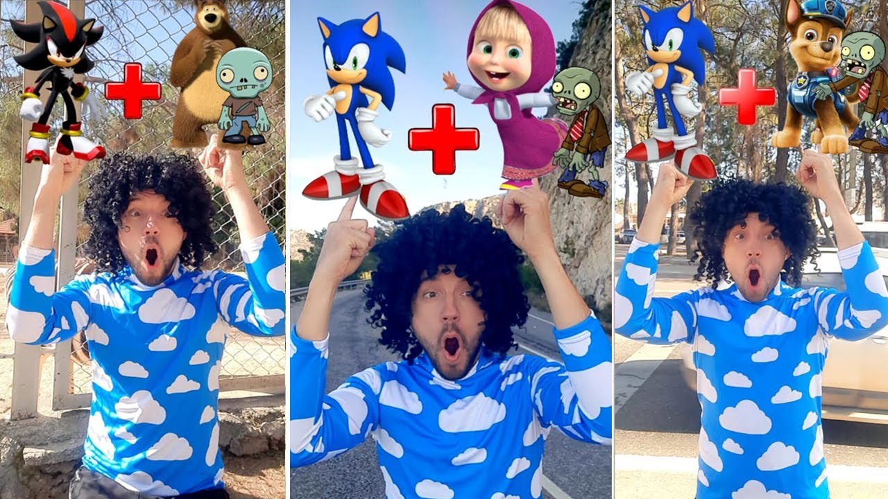 Sonic + Masha and the Bear and Zombie = Sonic Animation - YouTube