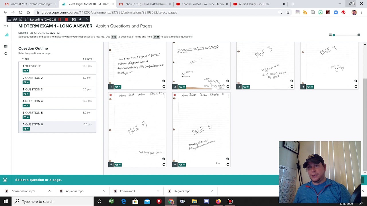 How to Upload your Exam to Gradescope 2: Uploading PDF & Assigning Pages to Questions - CHE 2A ...