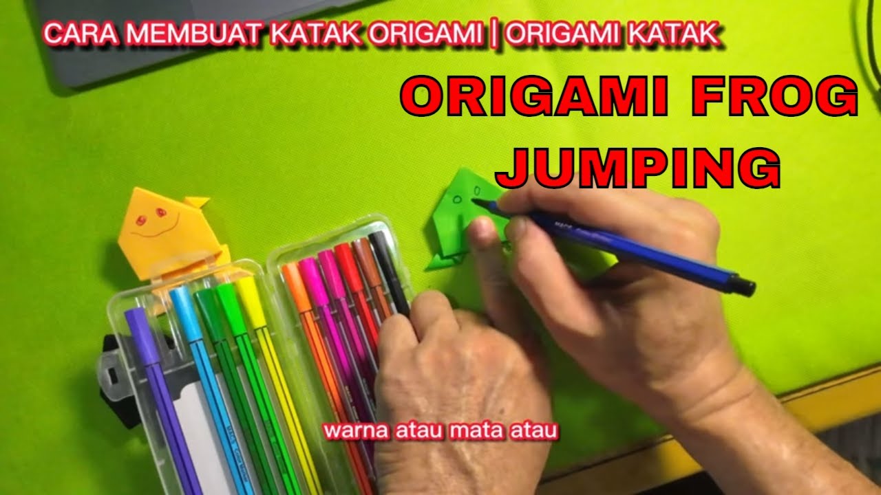 CARA MEMBUAT ORIGAMI KATAK MELOMPAT | KERTAS LIPAT ORIGAMI KATAK - YouTube