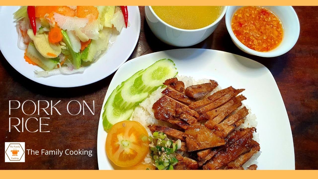 How to make Pork on rice so delicious - បាយសាច់ជ្រូក #Porkonrice - YouTube