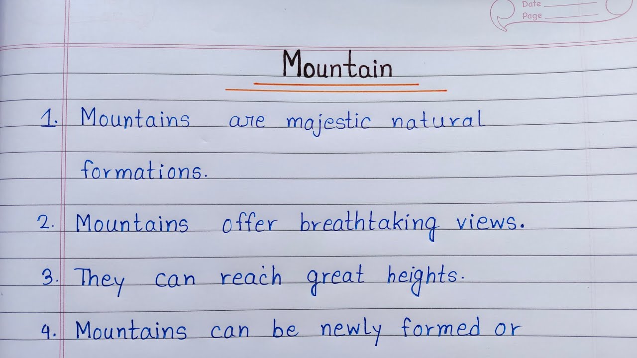 10 Lines Essay On Mountain | Essay On Mountain In English | 10 Easy ...