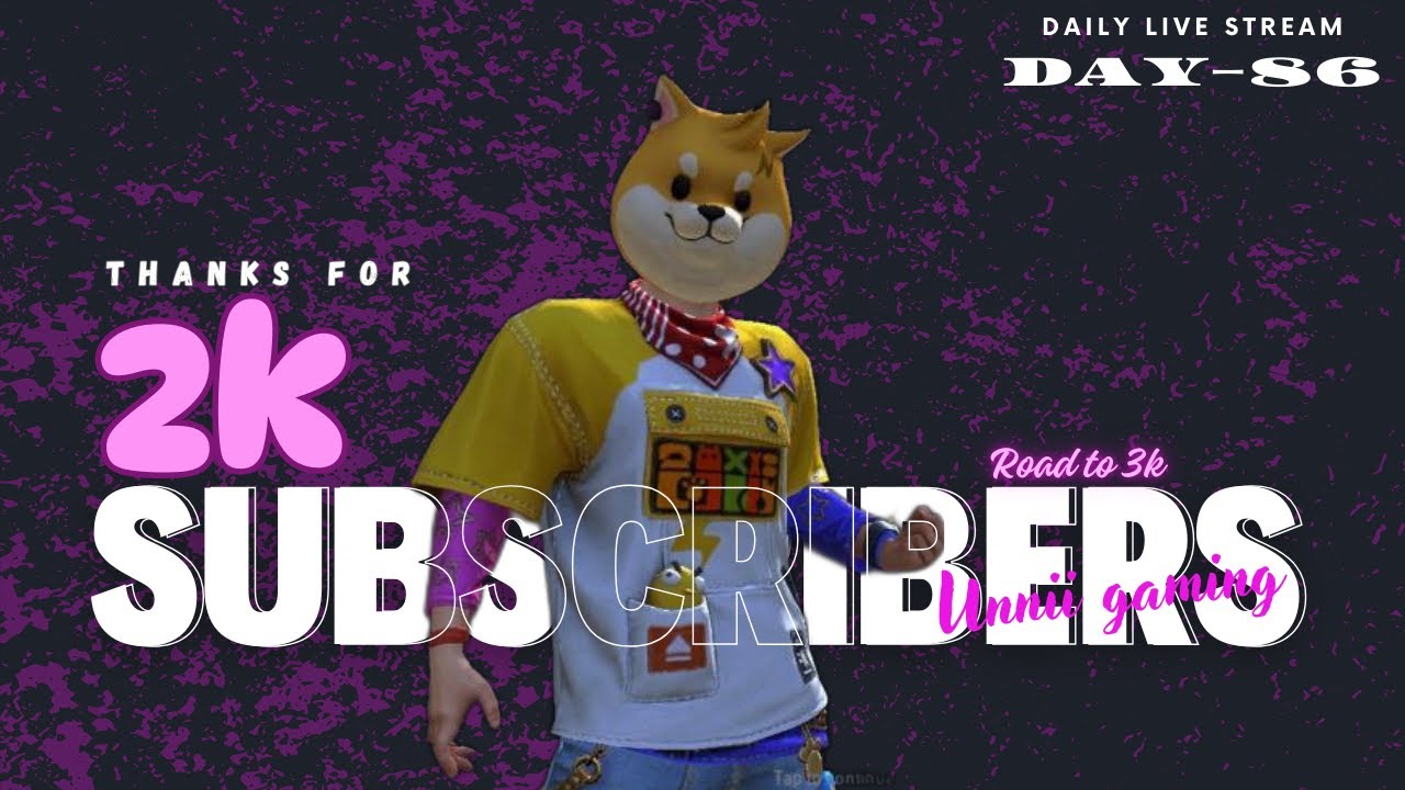 2K SUBSCRIBERS ️🎊🤗| DAILY LIVESTREAM DAY-86 | #freefiremax #freefire # ...