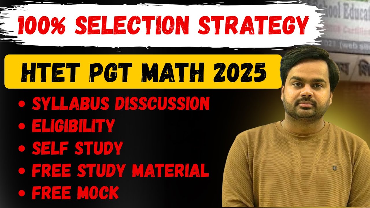 How to Prepare HTET PGT Maths 2025 By Rakesh Sir | HTET PGT Maths ...