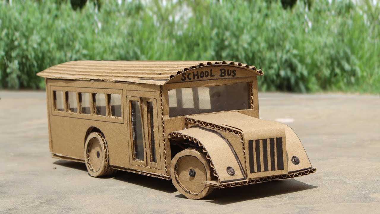 How To Make RC School Bus With Cardboard at Home - YouTube