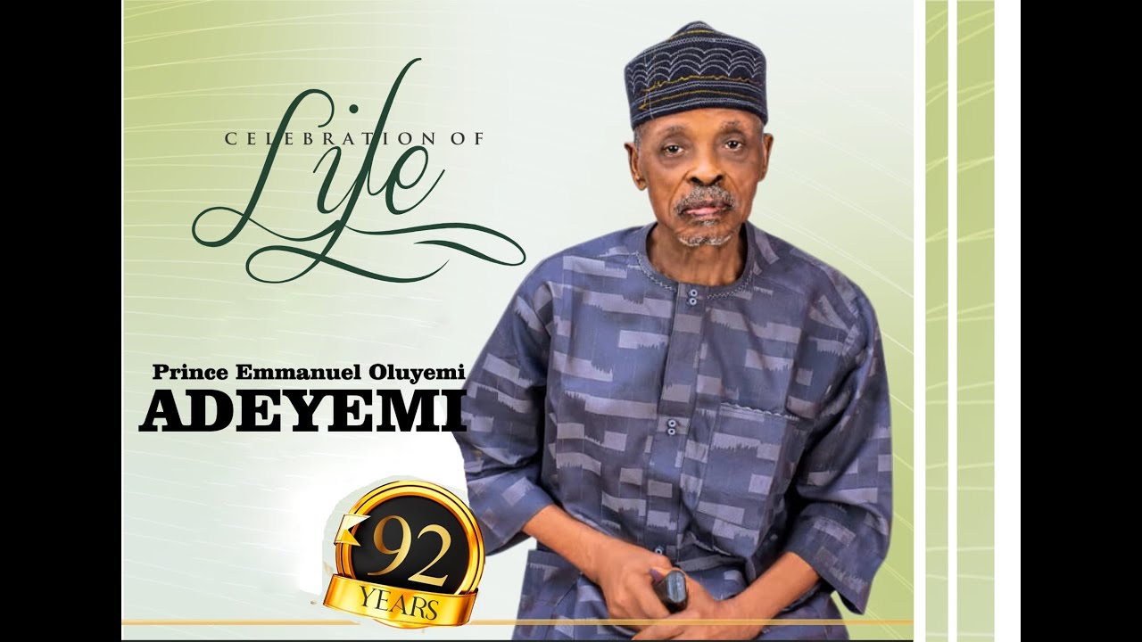 Funeral Service of Prince Emmanuel Oluyemi Adeyemi - YouTube