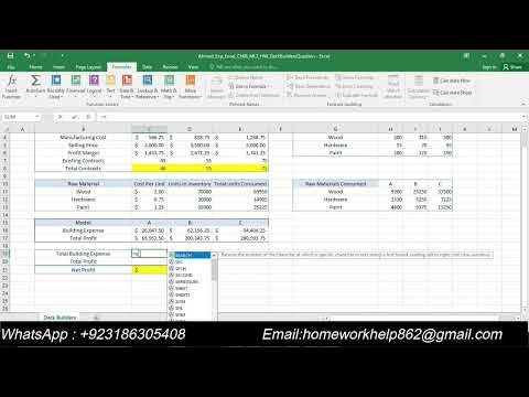 Exp19_Excel_Ch06_ML2_Deck_Builders | Excel Chapter 6 Deck Builders - YouTube